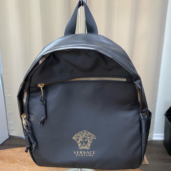 Versace | Bags | Nwot Versace Parfums Faux Leather Backpack | Poshmark